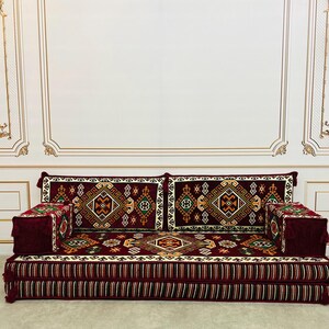 8" Thick Traditional Rug and Seating Group - Middle Eastern Style ...