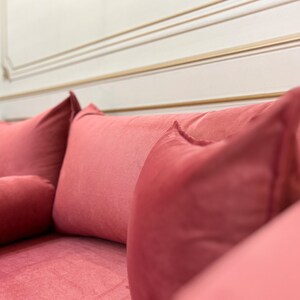 Dried Rose Color Luxury Velvet Bench Cushion,boho Design Couch,arabic ...