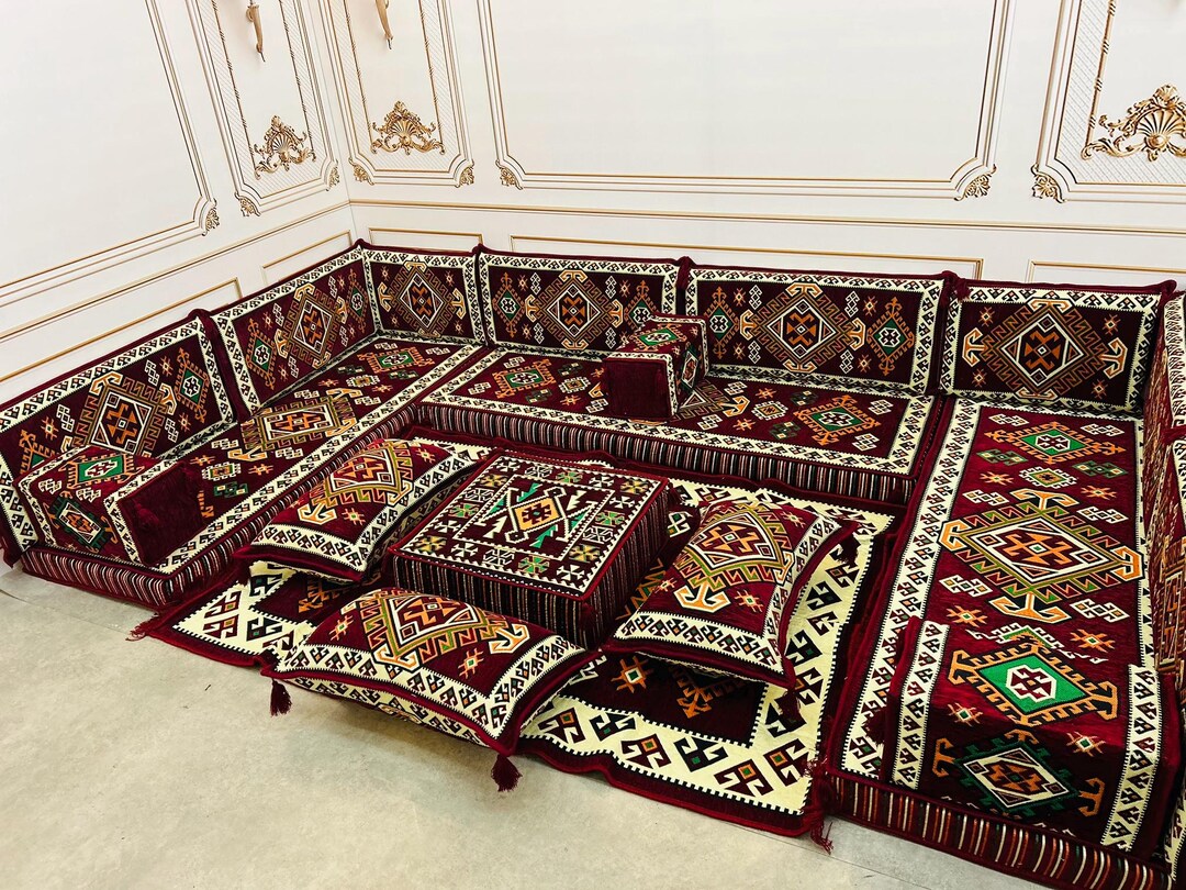 Traditional Middle Eastern Seating Arrangement U Shaped|arabic Majlis ...