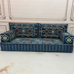 Ethnic Patterned Arabic Floor Sofa: Living Room Seating Couch - Etsy