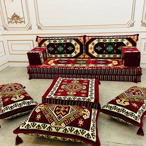 8" Thick Anatolian Breeze Arabic Sofa Set,arabic Majlis,sectional Sofa ...