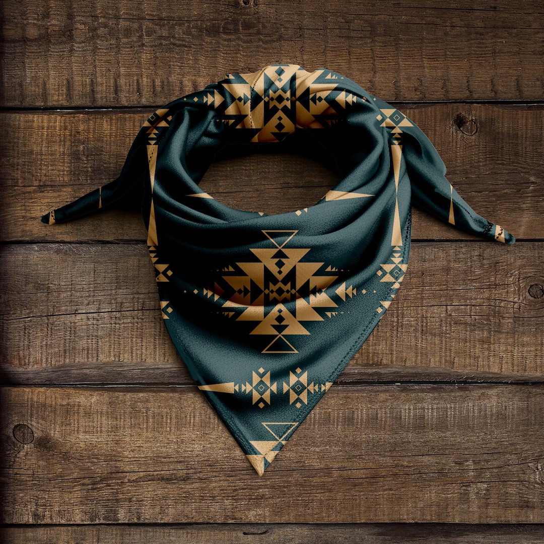 Aztec Wild Rag, Cowboy Wild Rag, Bandana, Neck Scarf, Ranch Rag ...