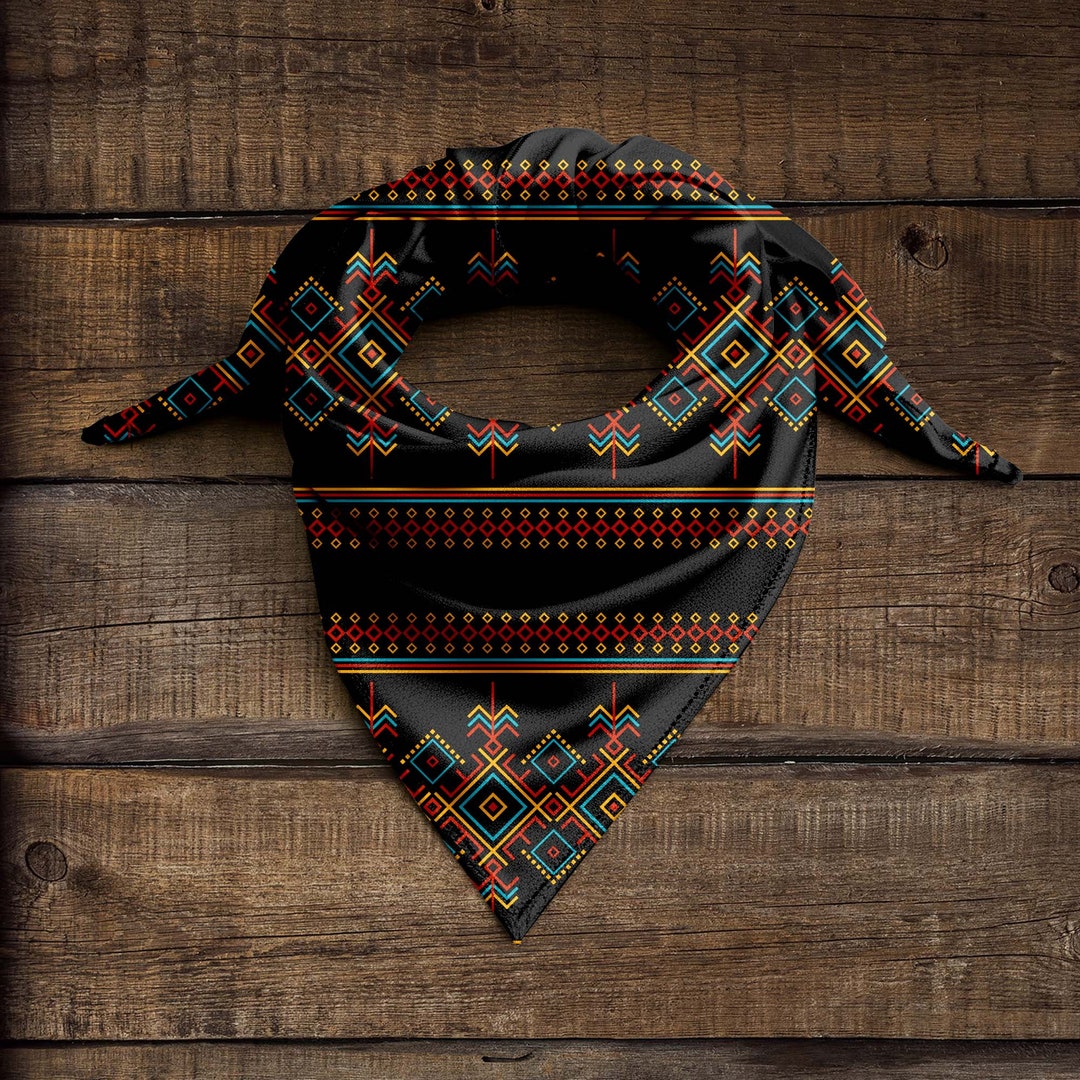 Aztec Wild Rag, Cowboy Wild Rag, Bandana, Neck Scarf, Ranch Rag ...