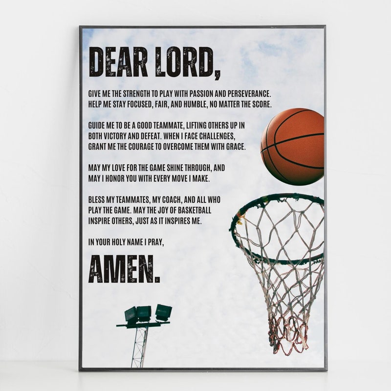 Basketball Prayer - Etsy