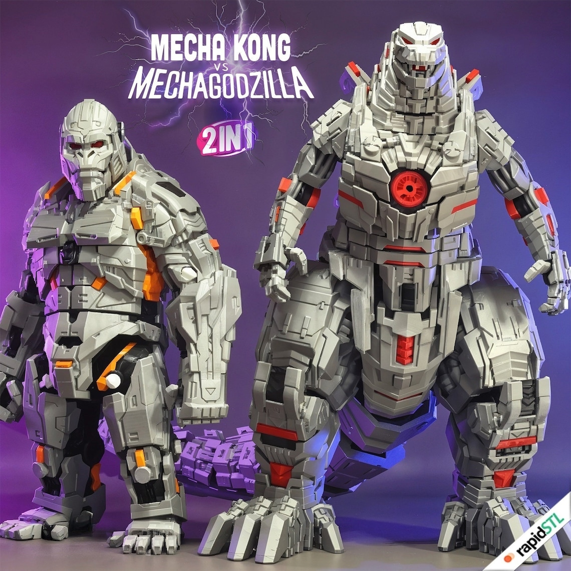 Mecha Kong Vs Mecha Godzilla 2in1 HQ Model STL for 3D Printing ...
