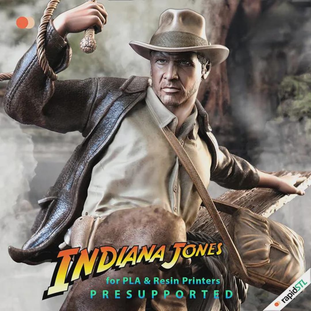 Indiana Jones Statue • (pre-supported) | HQ Model Movie STL Download ...