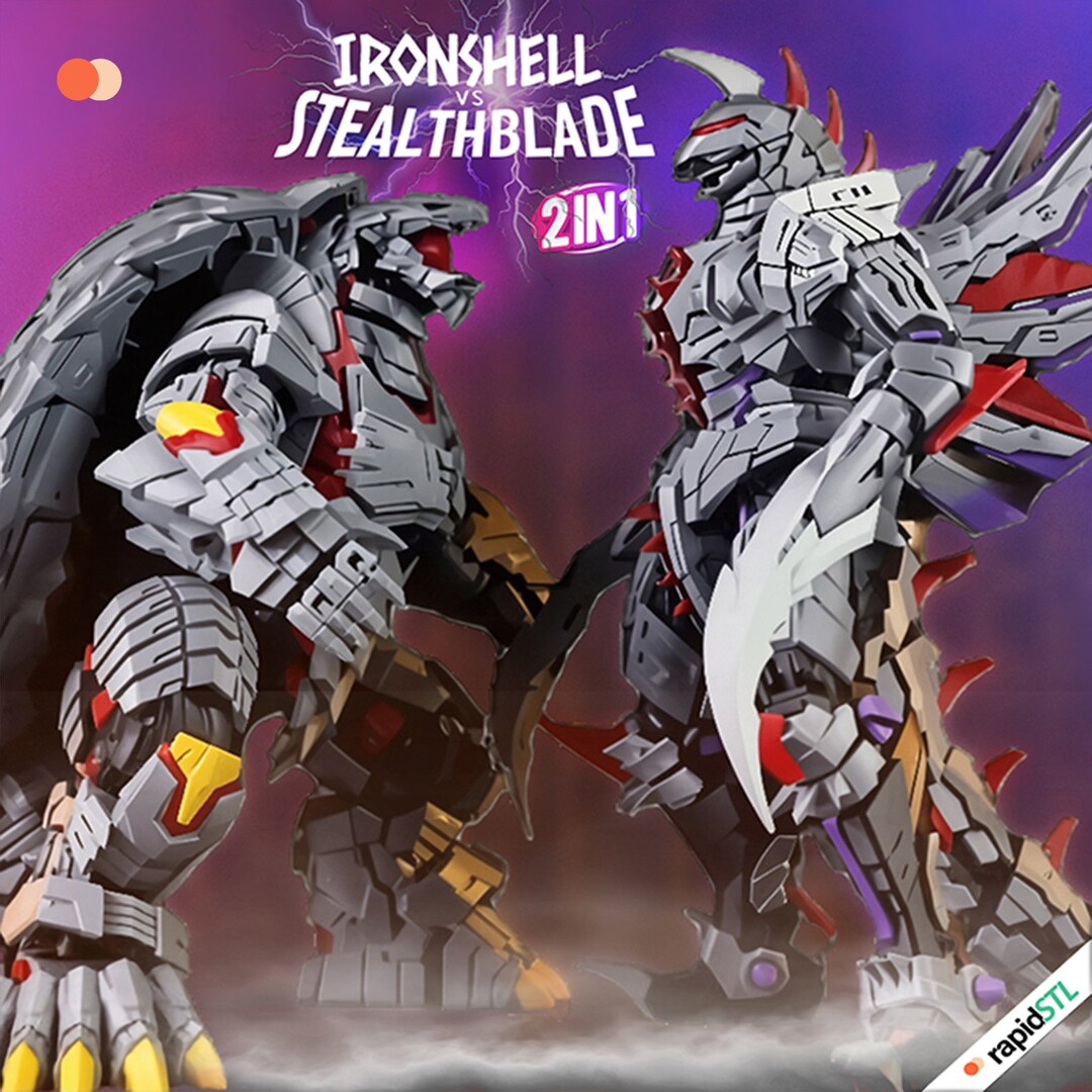 Ironshell vs Stealthblade 2en1 HQ Model STL for 3D Printing & Painting ...