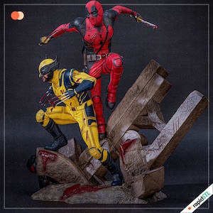 Wolverine and Deadpool (presupported) | HQ Model Marvel STL Download ...