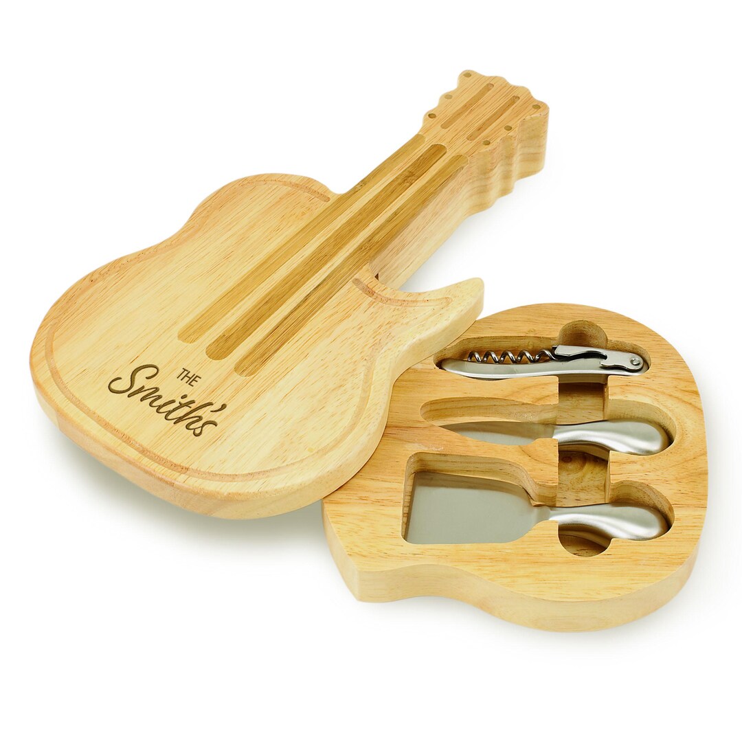 Custom Guitar Cheese Board | Music Lover Gift | Personalized Gift ...