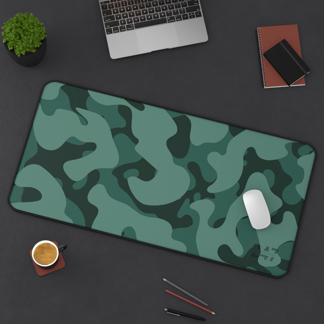 Camo Geode Dark Teal HD Tactical 24/7 - Desk Mat, Shooting Range Mat ...
