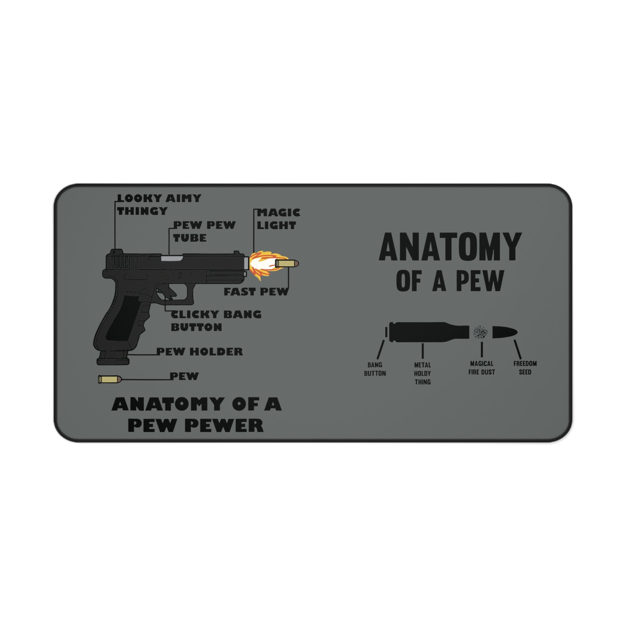 Pew & Pew Pewer Anatomy Desk Mat, Shooting Range Mat and Cleaning Mat ...