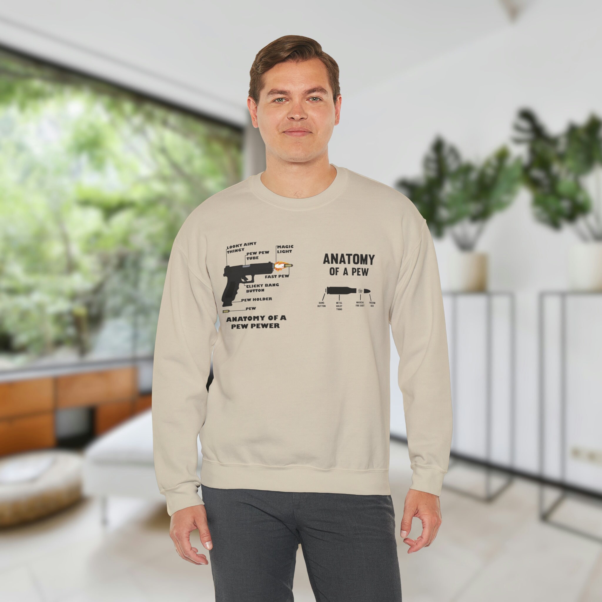 Anatomy of Pew Pewer & Pew - Crewneck Sweatshirt - Etsy