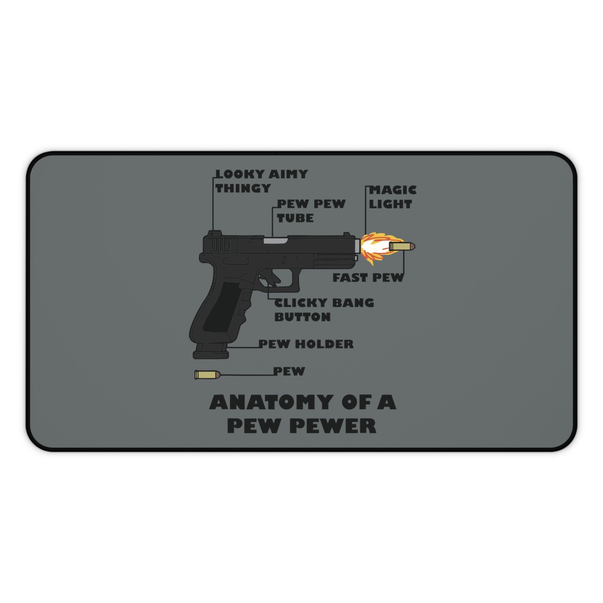 Anatomy of a Pew Pewer - Desk Mat, Shooting Range Mat and Cleaning Mat ...