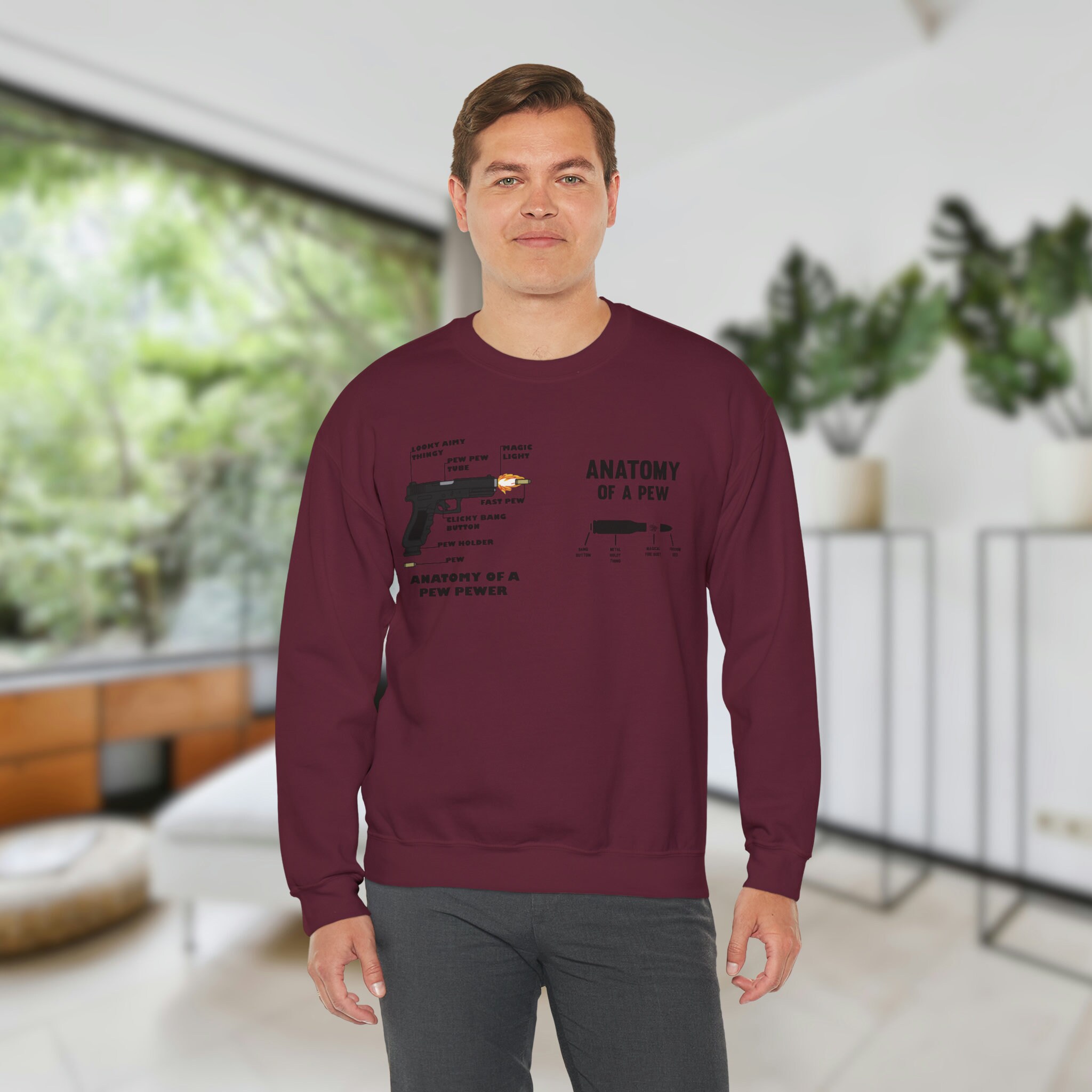 Anatomy of Pew Pewer & Pew - Crewneck Sweatshirt - Etsy