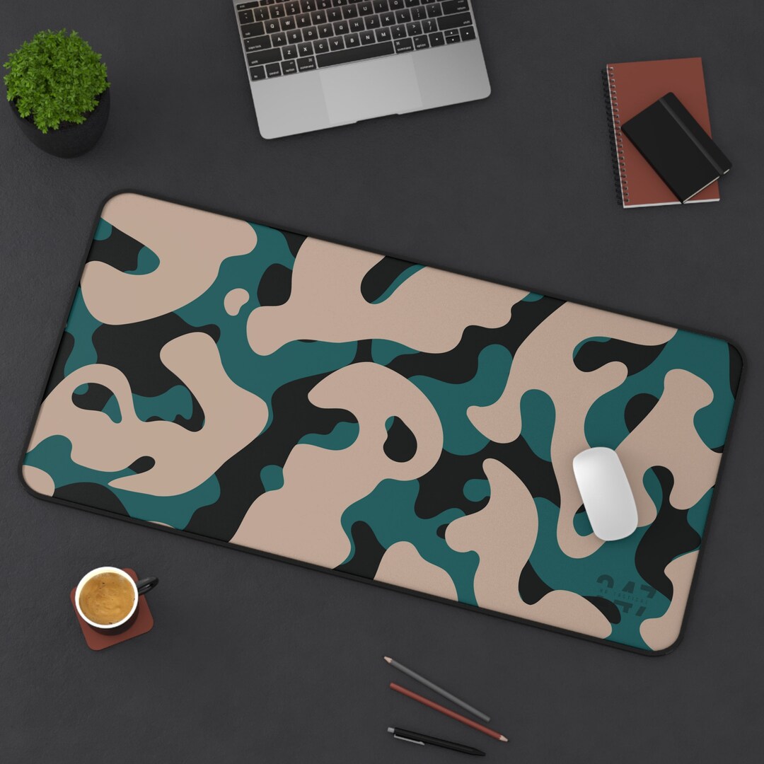 Camo Pacific Teal HD Tactical 24/7 - Desk Mat, Shooting Range Mat and ...