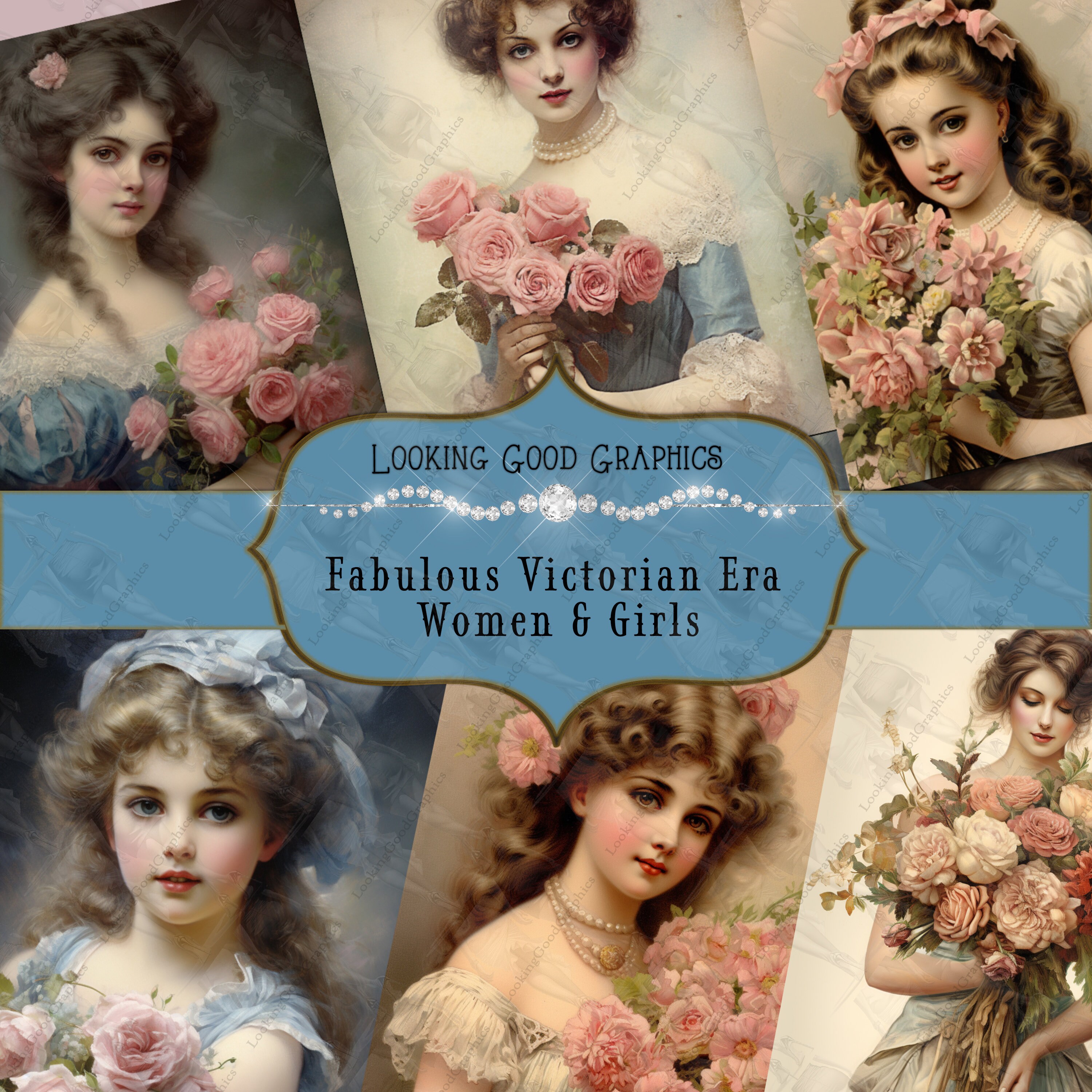 Victorian Era Women & Girls Digital Graphics for Junk Journals ...