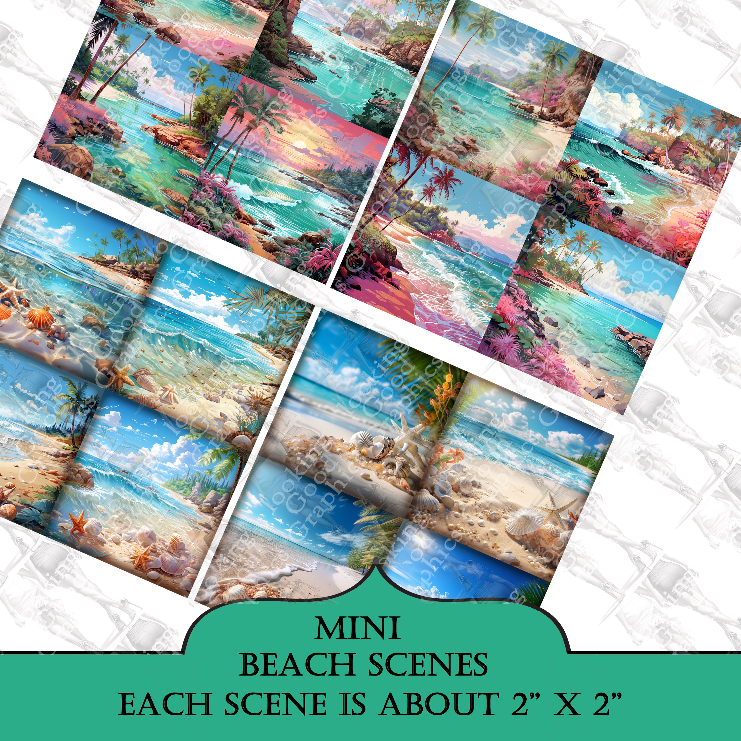 Complete Beach Digital Graphics Bundle ~ Use for Scrapbooks, Journals ...