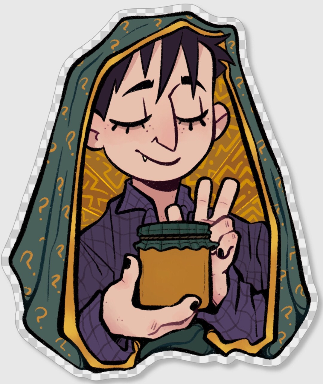 Spicy Mustard Transparent Gloss Sticker | Nygmobblepot - Etsy