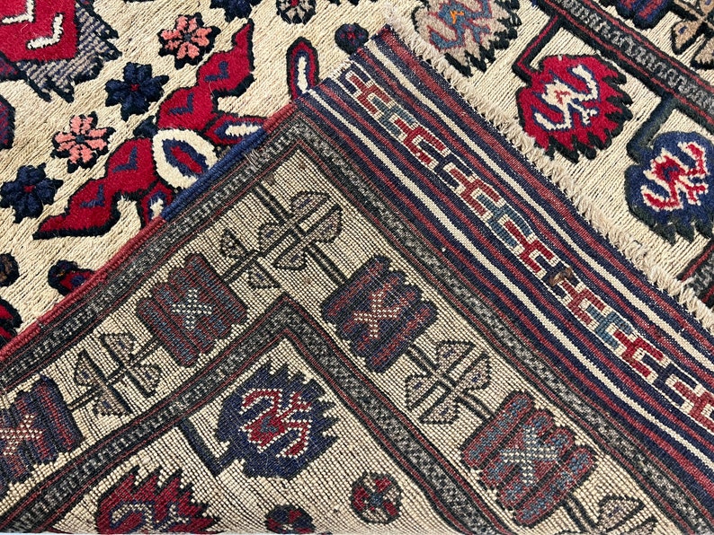 Handmade 3' X 5' Nomadic Balochi Wool Small Oriental Rug High and Low ...