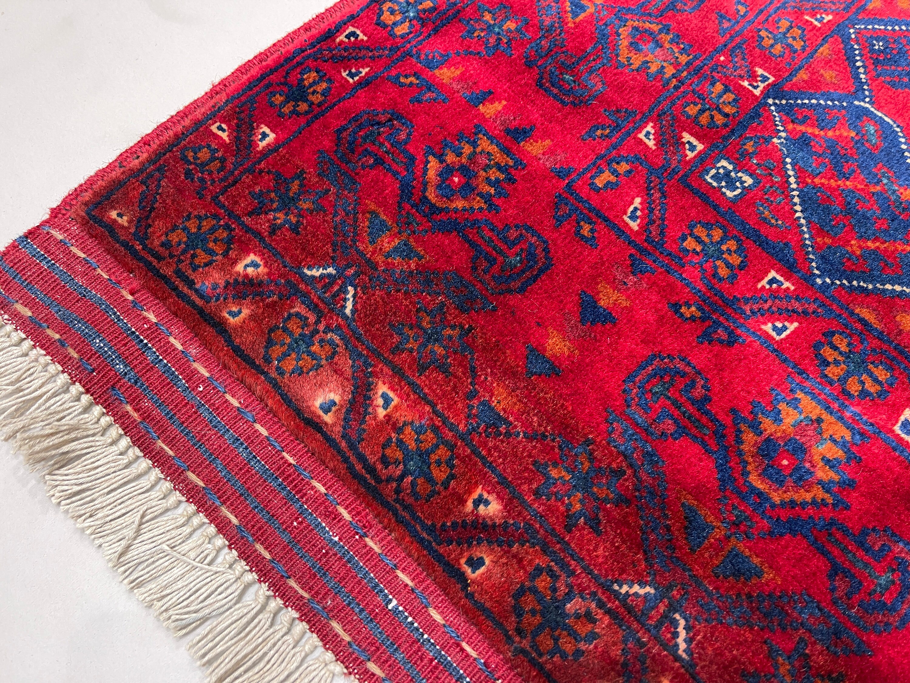Handmade 3'1'' X 5'0'' Burgundy Khal Mohammadi Afghan Rug Oriental Wool ...