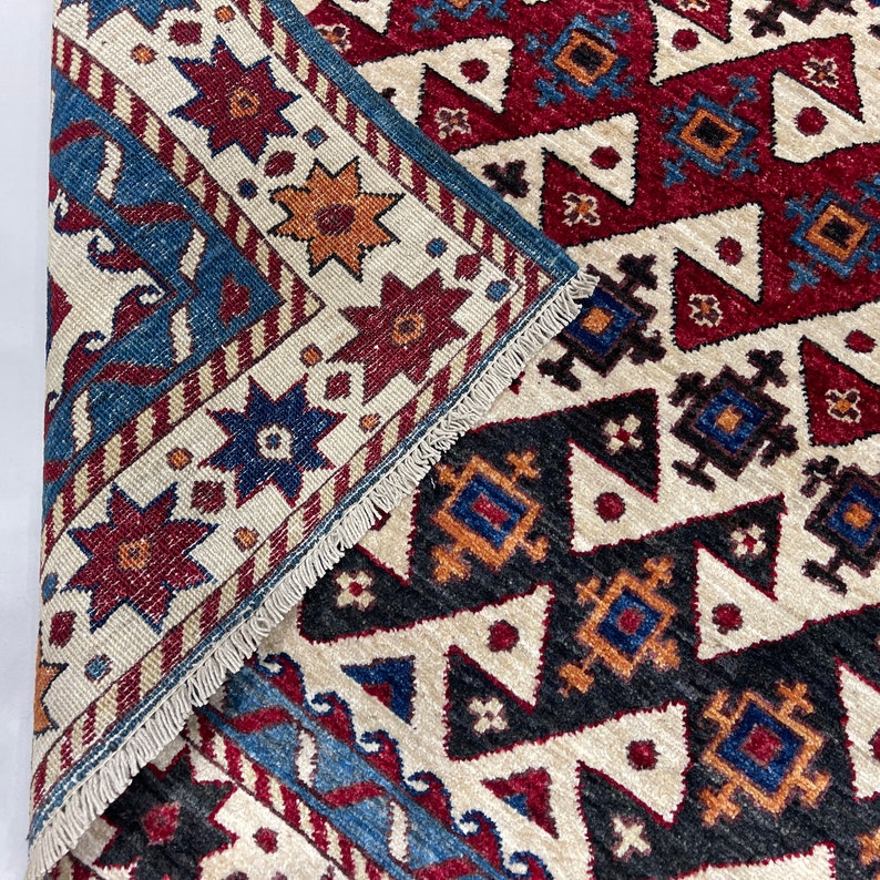 Handmade 4' X 10' Nomadic Tribal Wool Runner Rug Veg Dye Oriental ...