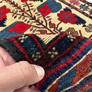 Handmade 3' X 4'10 Nomadic Balochi Wool Small Oriental Rug High and Low ...