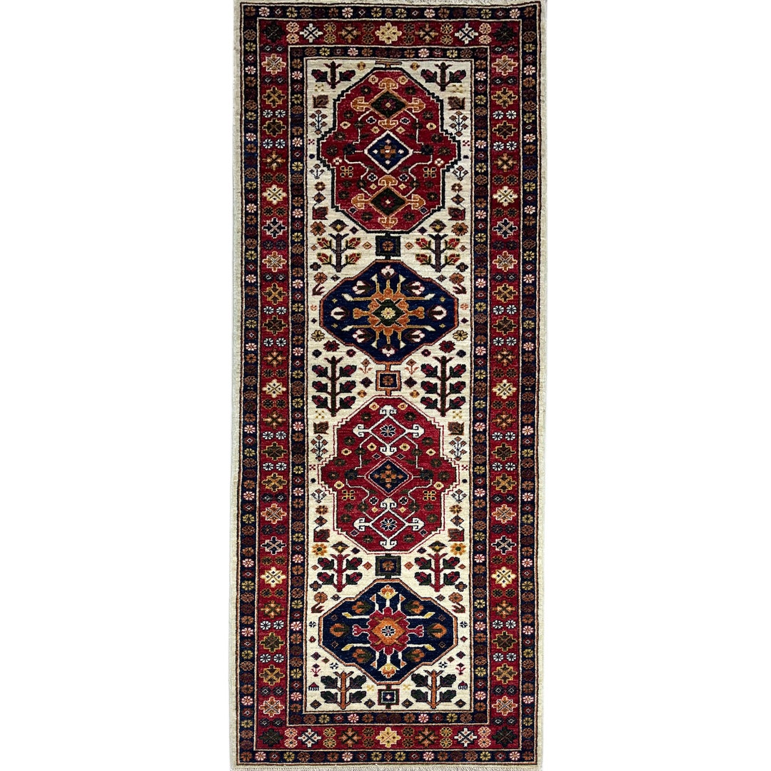 Handmade (2'10'' X 8'2'') Nomadic Afghan Tribal Oriental Wool Runner ...