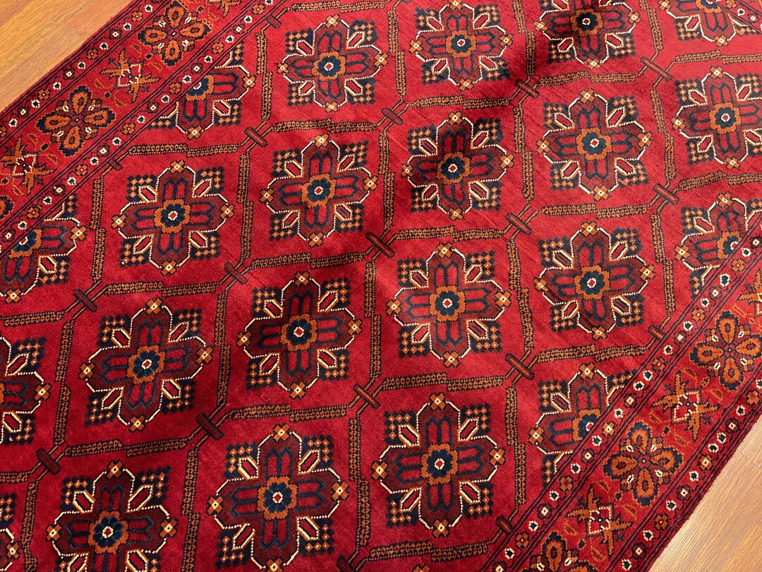 Handmade (4' X 6') Khal Mohammadi Afghan Rug - Vegetable Dye Oriental ...