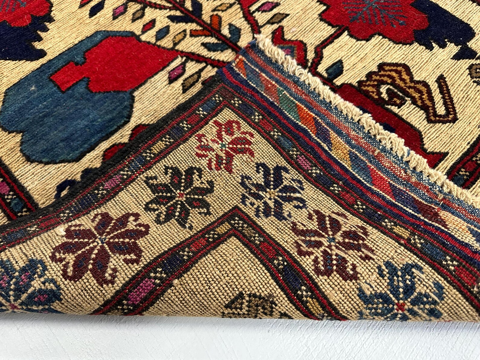 Handmade 3' X 4'10 Nomadic Balochi Wool Small Oriental Rug High and Low ...