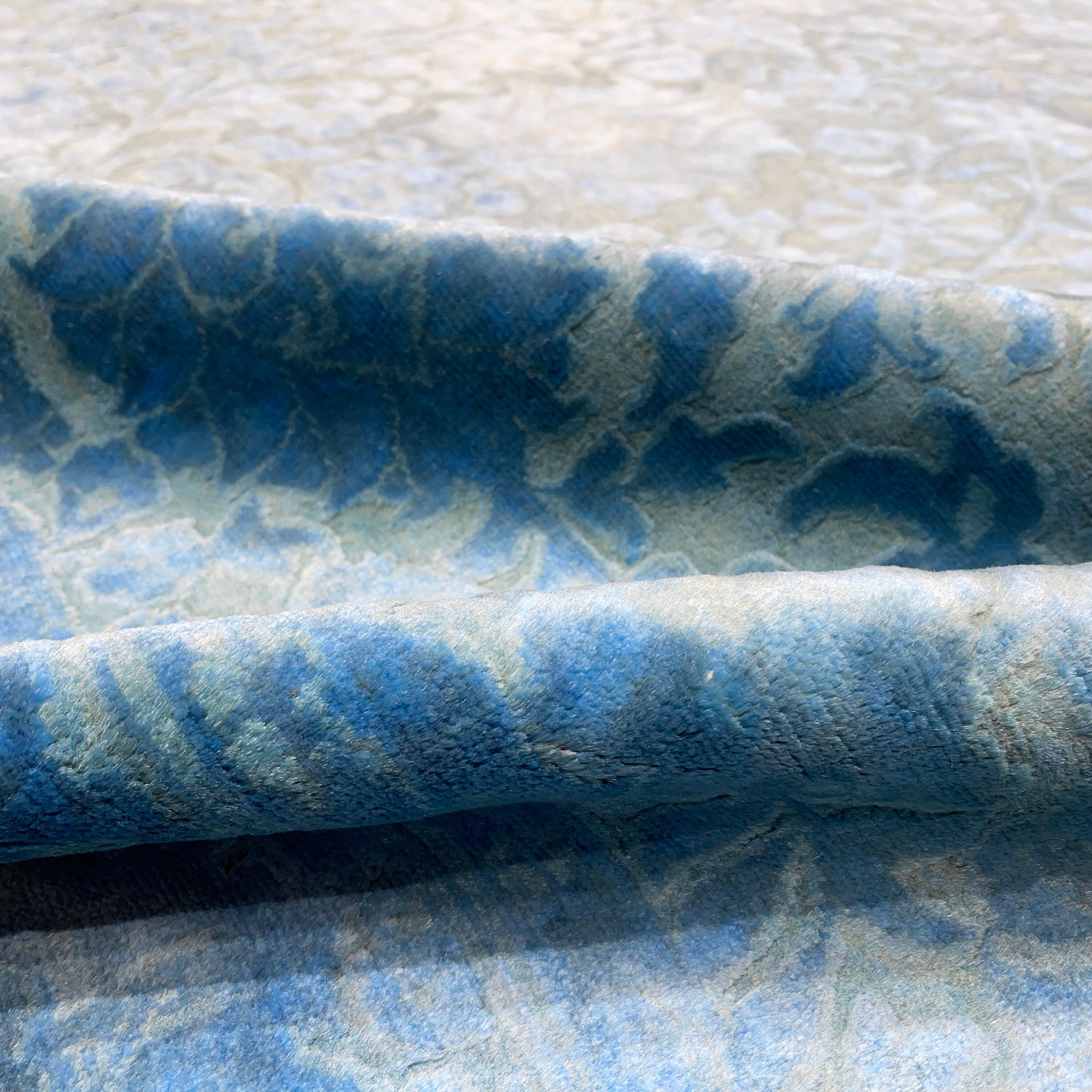 Handmade (8' X 10') Blue Fine Over-dye Modern Afghan Wool Area Rug ...