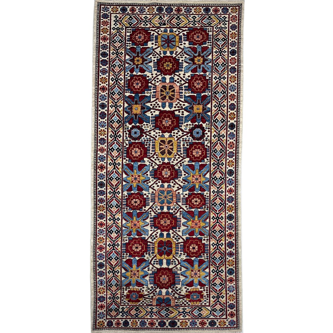 Handmade (4'1'' X 9'11") Nomadic Afghan Tribal Oriental Wool Runner Rug ...