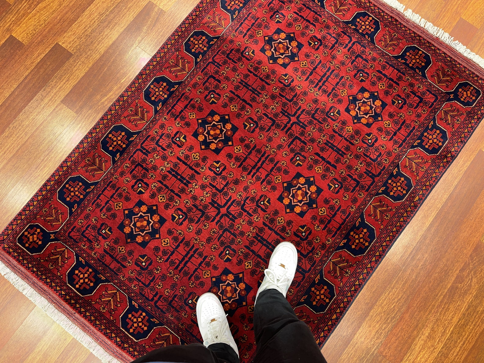Handmade (4' X 6') Khal Mohammadi Afghan Rug - Vegetable Dye Oriental ...