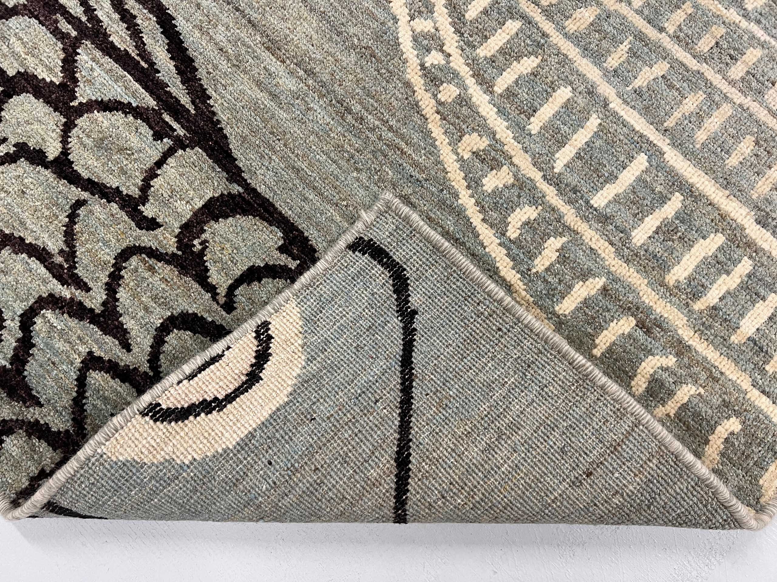 Handmade 8' X 8' Kids Room Fish Rug Square Gabbeh Wool Area Rug ...