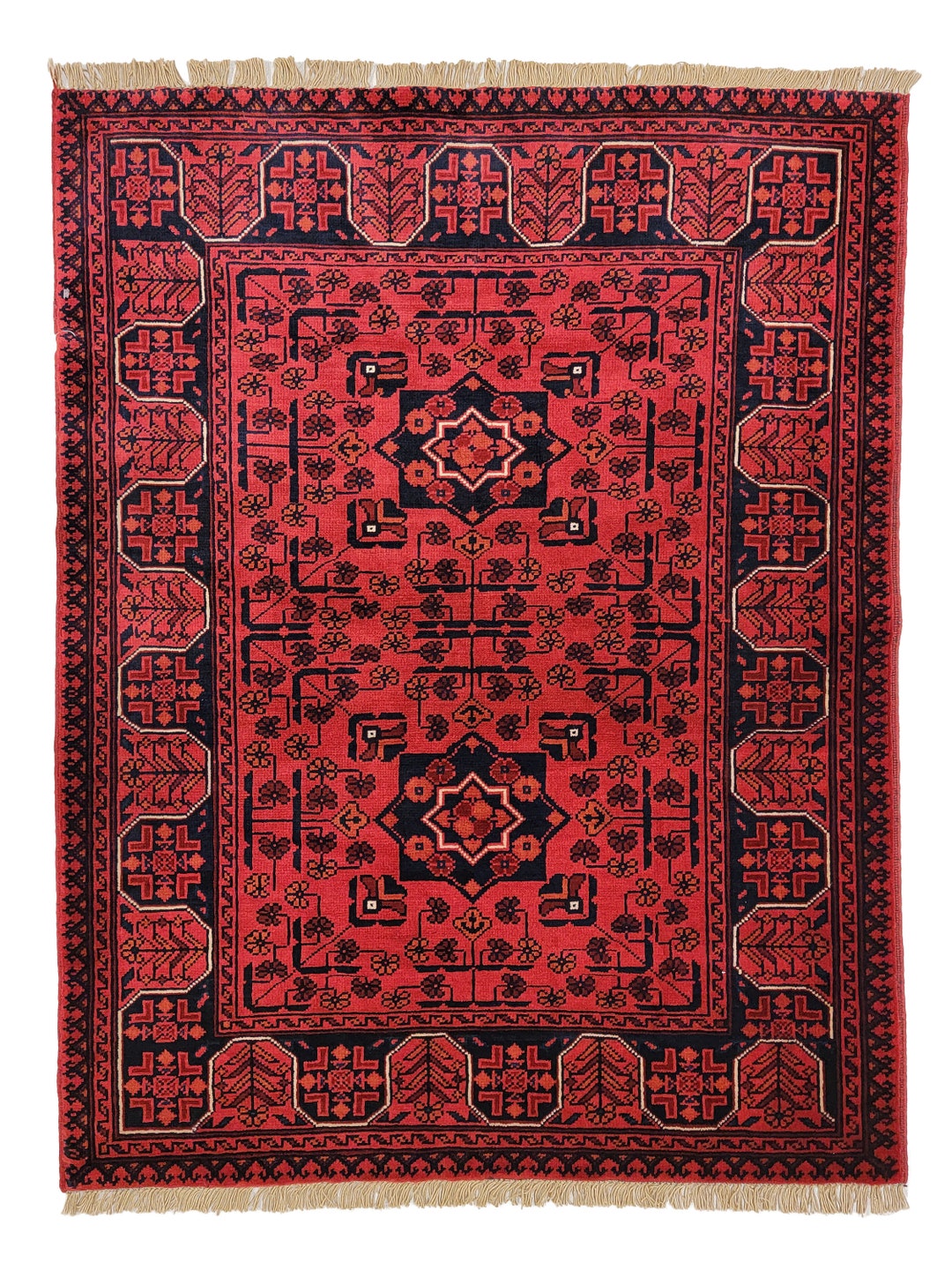 Handmade (3' X 4') Bokhara Wool Rug - Oriental Afghan Khal Mohammadi ...