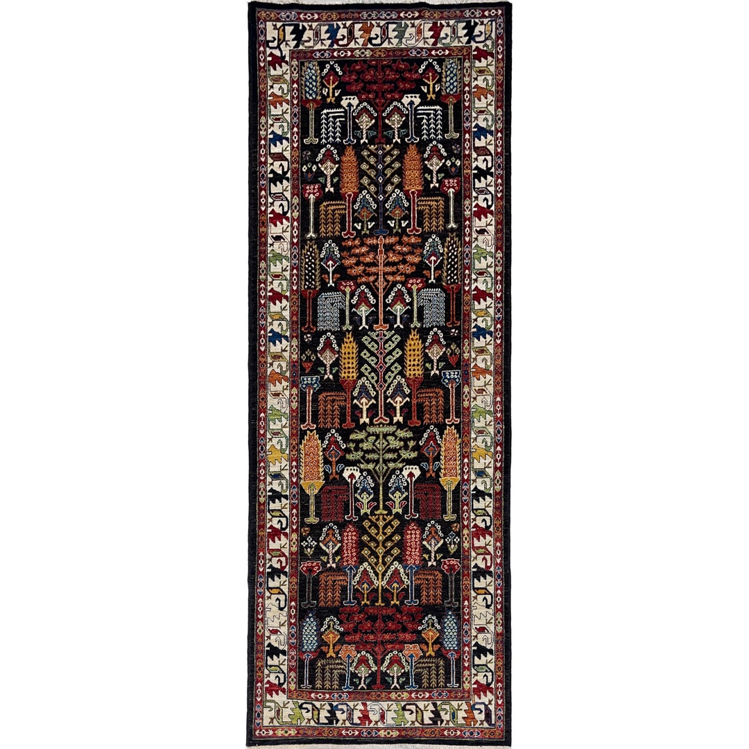 Handmade 4' X 10' Nomadic Tribal Wool Runner Rug Oriental Afghan Rug ...