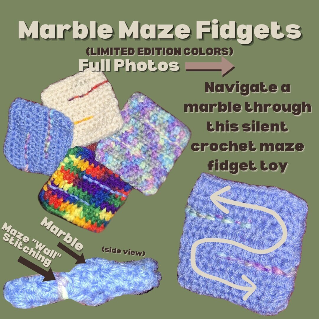 Marble Maze Crocheted Fidget LIMITED STOCK - Etsy