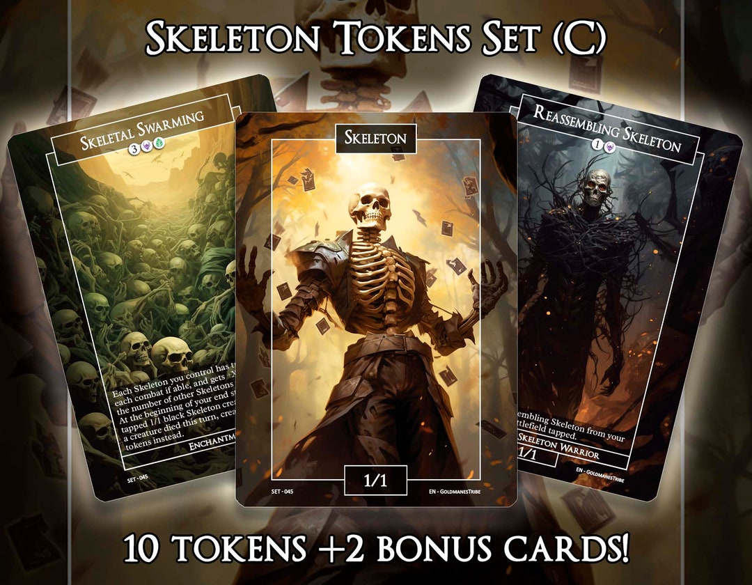 Skeleton Tokens Set C 12 Cards in Total MTG Token MTG - Etsy