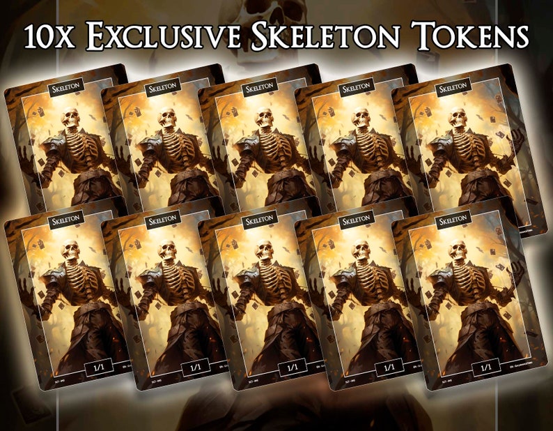 Skeleton Tokens Set C 12 Cards in Total MTG Token MTG - Etsy
