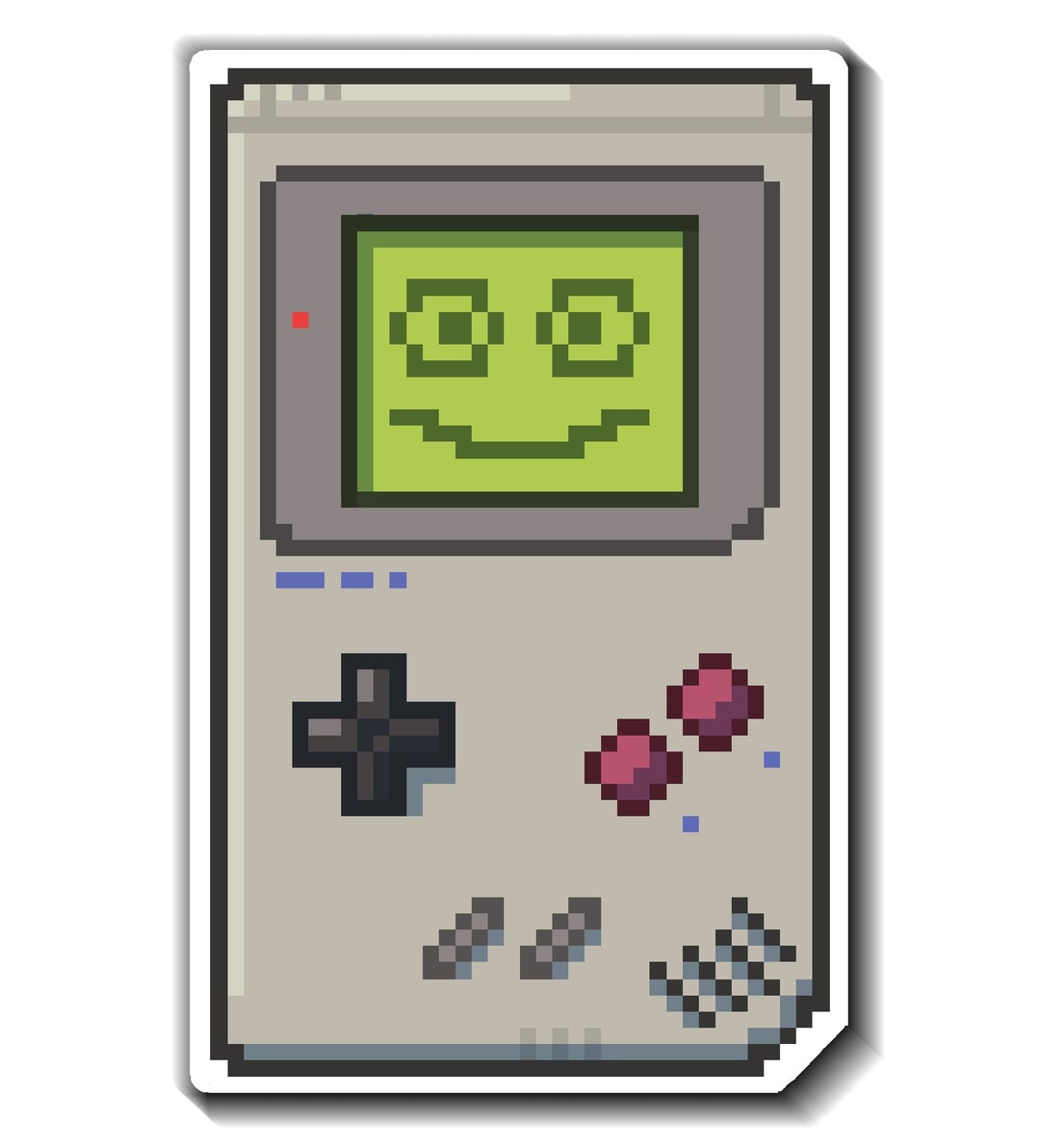 Original Handmade Game Boy Pixel Sticker - Etsy