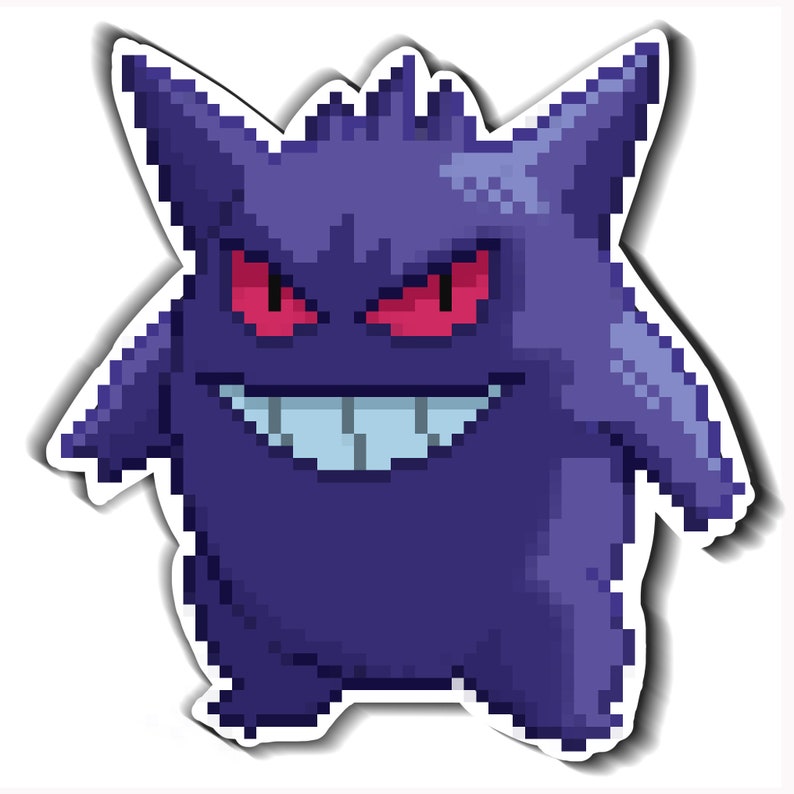 Gengar Pixel Sticker - Etsy