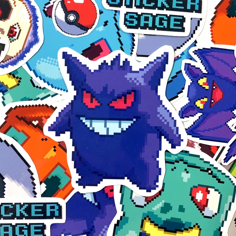 Gengar Pixel Sticker - Etsy