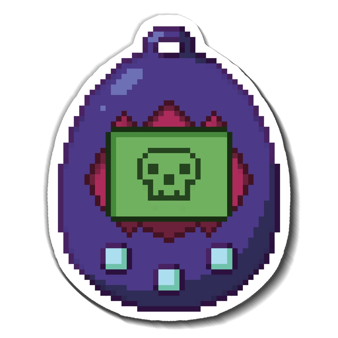Original Handmade Tamagotchi Pixel Sticker - Etsy