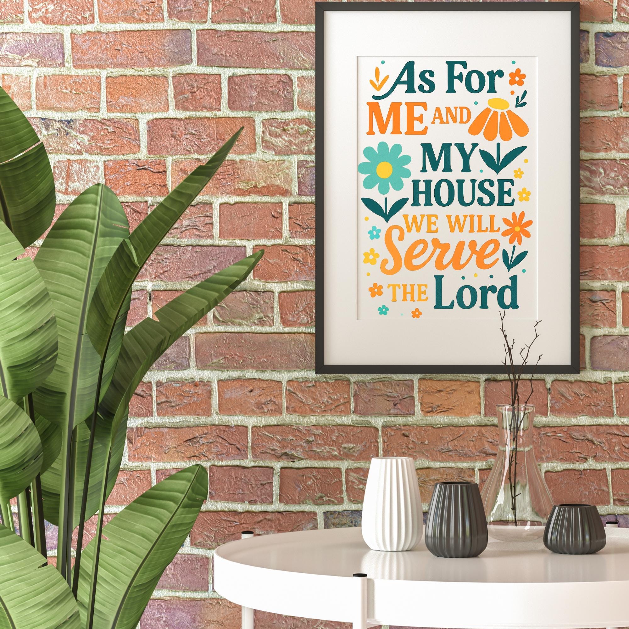 Christian Wall Art Bible Verse Wall Decor as for Me and My House Sign ...