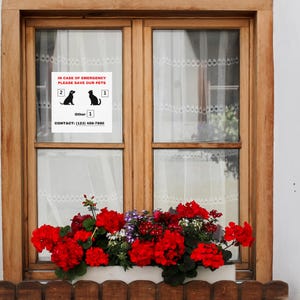 Custom Emergency Pet Sticker Pet Rescue Emergency Sign Dog Safety Decal ...