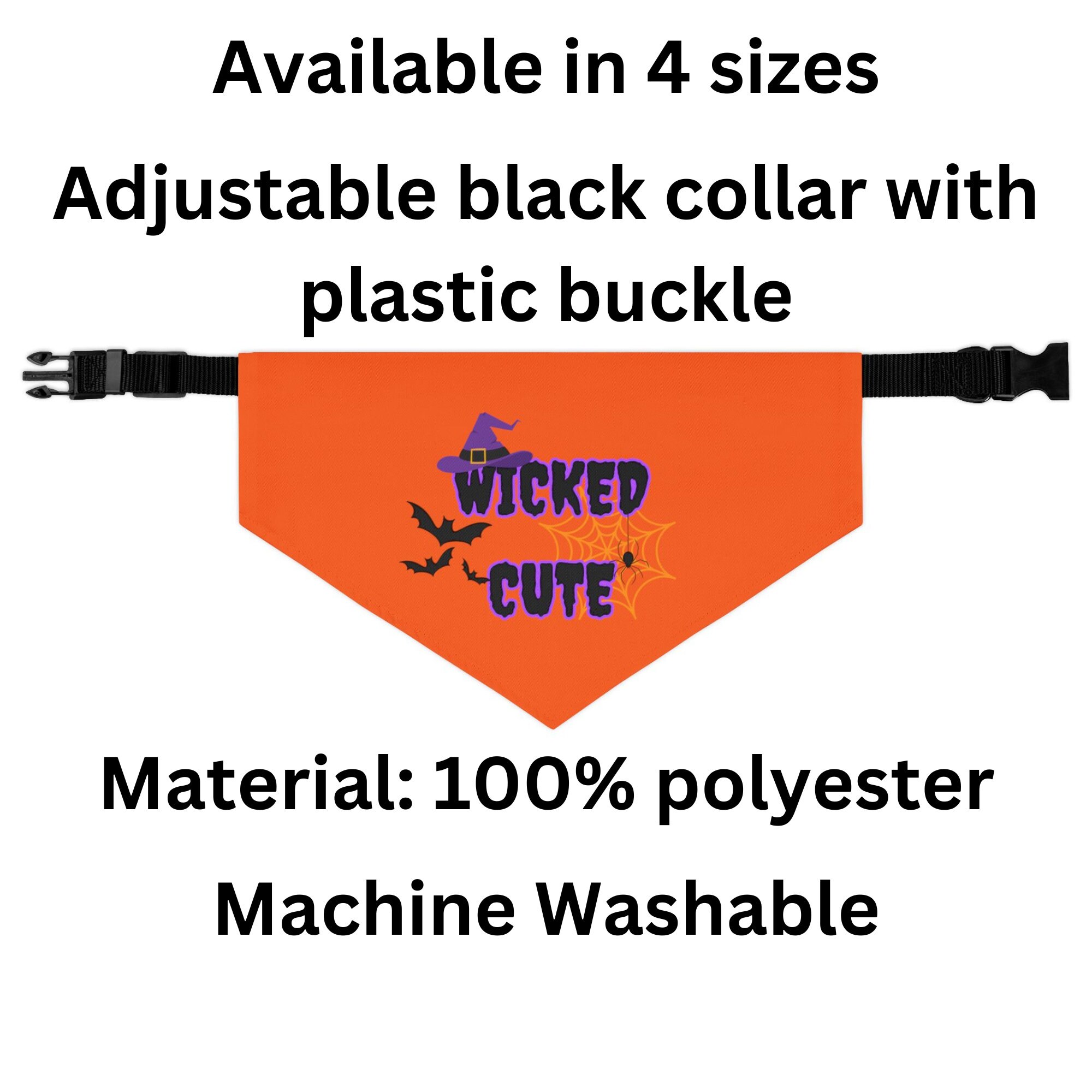 Wicked Cute Halloween Dog Bandana Collar Pug Lover Gift Custom Pet ...