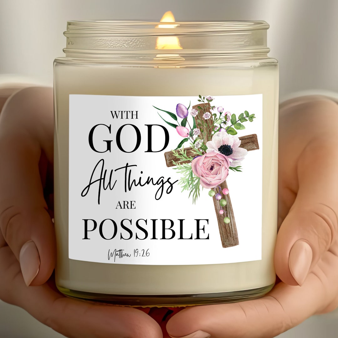 Custom Christian Gift Scripture Candle Bible Verse Candle I Can Do All ...