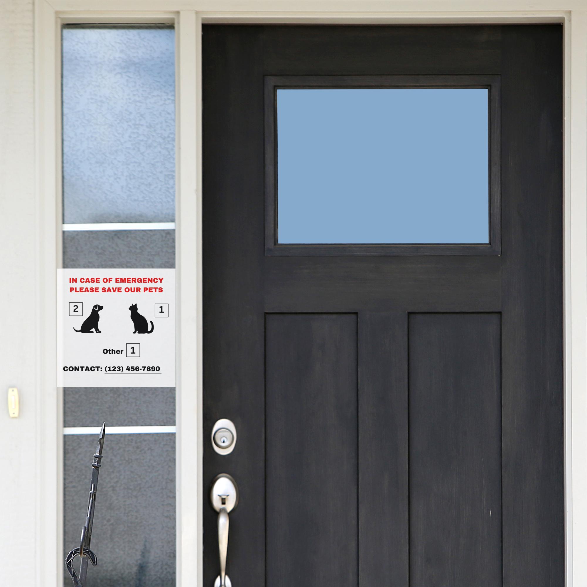Custom Emergency Pet Sticker Pet Rescue Emergency Sign Dog Safety Decal ...