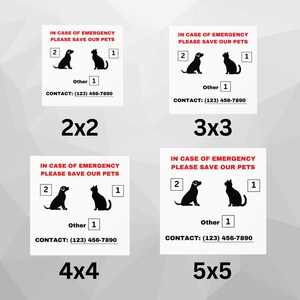 Custom Emergency Pet Sticker Pet Rescue Emergency Sign Dog Safety Decal ...