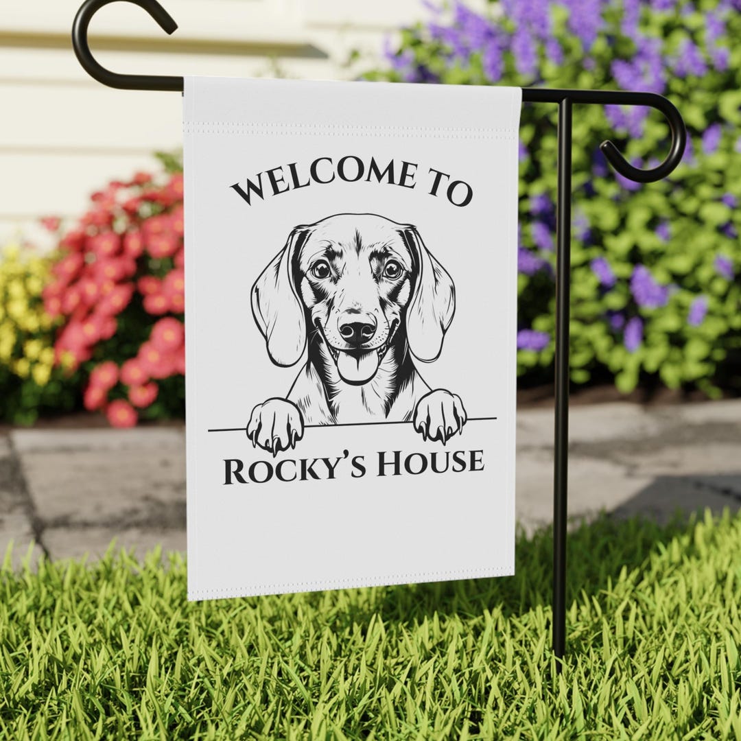 Custom Pet Garden Flag Dog Home Banner Welcome Pet Flag Personalized ...