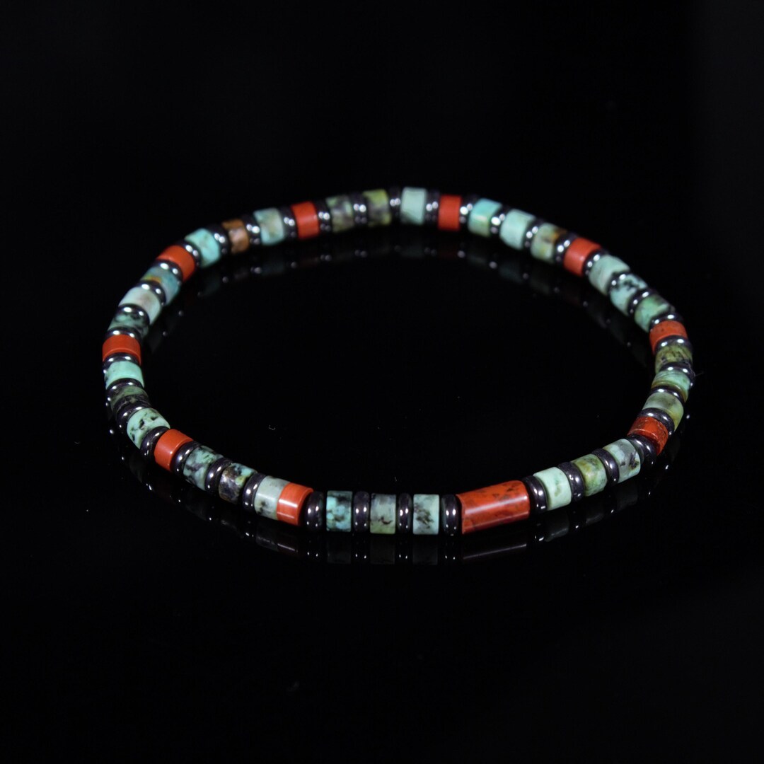 Chrysoprase Red Jasper Gemstone Bracelet: Unisex Healing Protection ...